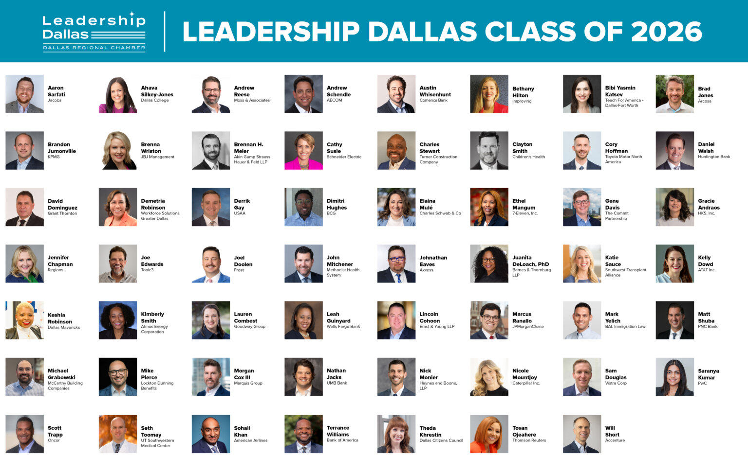 DRC announces 51st class of Leadership Dallas | Dallas Regional Chamber